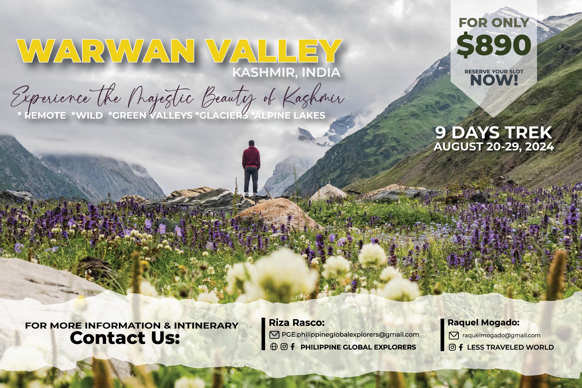Join the Warwan Valley Trek, India with PGE and Less Traveled World ...